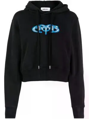 AMBUSH Cotton Cropped Logo Hoodie
