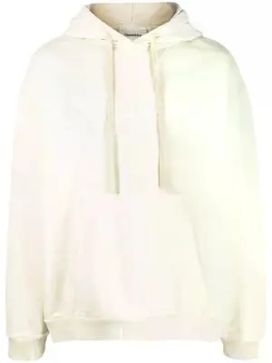 Nanushka Logo Embroidered Cotton Hoodie