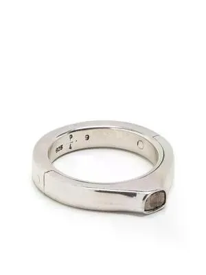 PARTS OF FOUR Sistema Terrestrial Surfaced Diamond Ring - Silver