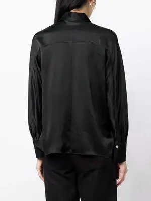 Vince Silk Long-sleeve Blouse