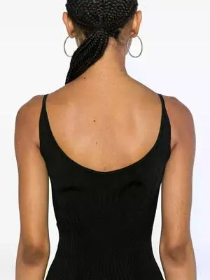 MUGLER Sleeveless Knitted Midi Dress