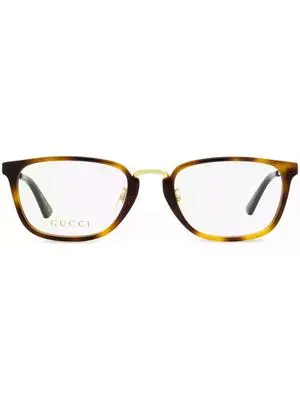Gucci Logo-print Rectangle-frame Glasses