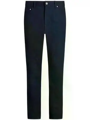Etro Slim-cut Jacquard Jeans - Blue