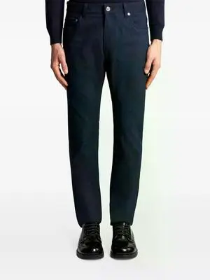 Etro Slim-cut Jacquard Jeans - Blue