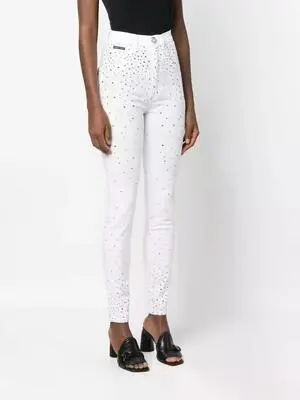Philipp Plein Rhinestone Embellished Skinny Jeans