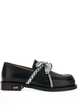 Mach & Mach Stud-embellished Leather Loafers