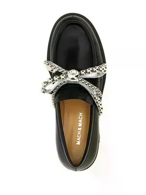 Mach & Mach Stud-embellished Leather Loafers