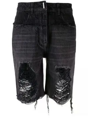 Givenchy Denim Knee-length Shorts - Black