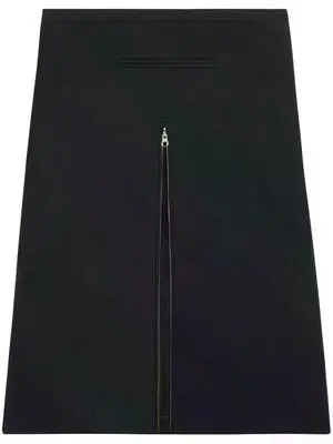 COURREGES Zip-detail Twill Midi Skirt - Black