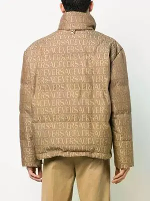 Versace Allover Logo Puffer Jacket