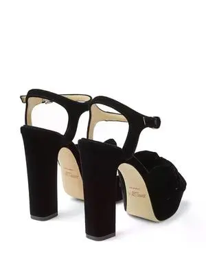 JIMMY CHOO Heloise 120mm Platform Sandals - Black