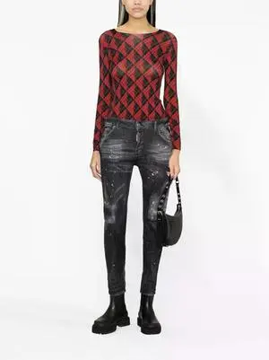 Dsquared2 Low-rise Distressed Skinny Jeans