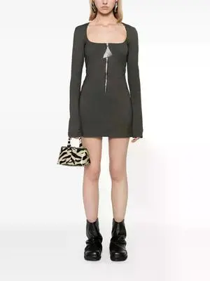 Attico Mélange-effect Mini Dress