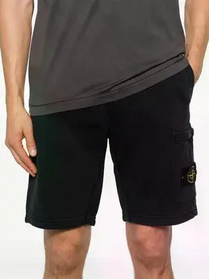 Stone Island Logo Patch Cargo Shorts - Blue