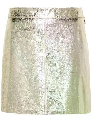 Zadig&Voltaire Jinette Metallic Leather Skirt
