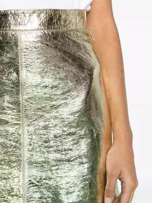 Zadig&Voltaire Jinette Metallic Leather Skirt