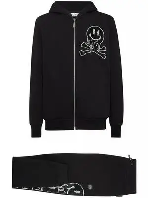 Philipp Plein Skeleton Cotton-blend Jogging Set