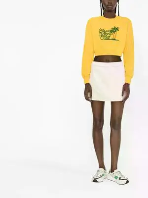 Palm Angels Bull Denim Miniskirt