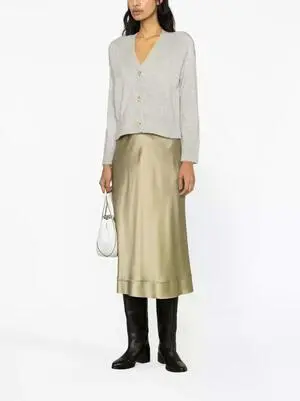 Vince Wool-cashmere Blend Cardigan - Grey