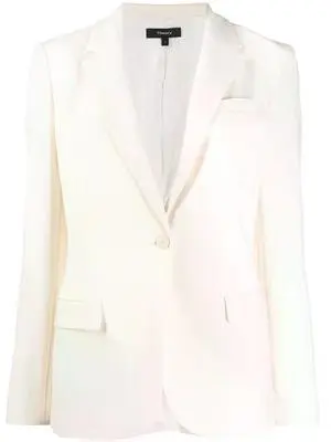 Theory Tailored Crepe Blazer Neutrals