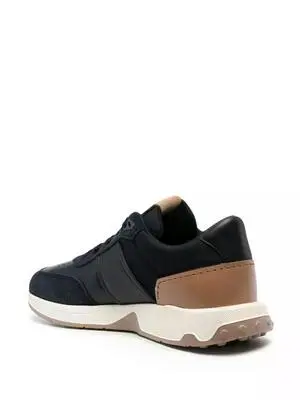 TOD'S Leather-trimmed Low-top Sneakers - Blue