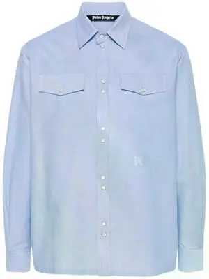 Palm Angels Monogram-embroidered Cotton Shirt