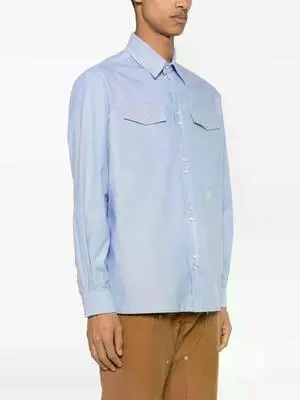 Palm Angels Monogram-embroidered Cotton Shirt