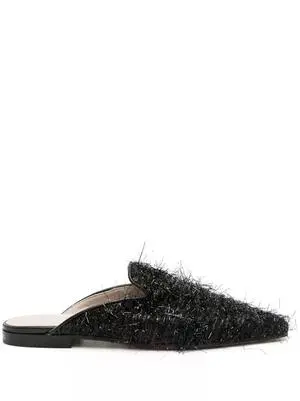 Fabiana Filippi Textured-finish Square-toe Mules
