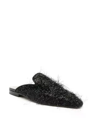 Fabiana Filippi Textured-finish Square-toe Mules