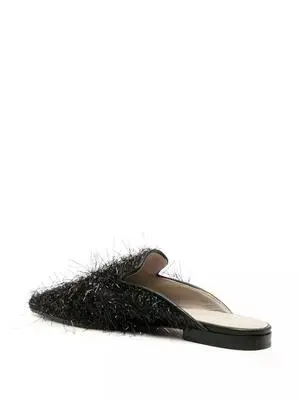 Fabiana Filippi Textured-finish Square-toe Mules