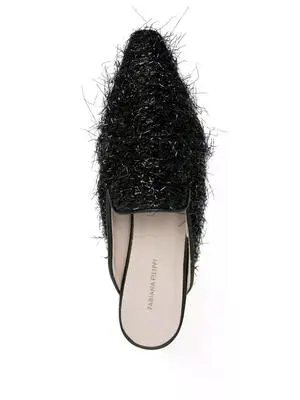 Fabiana Filippi Textured-finish Square-toe Mules