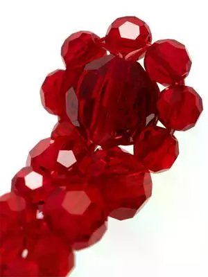 Simone Rocha Drip Crystal Drop Earrings - Red