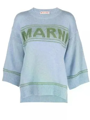 Marni Intarsia-logo Virgin Wool Sweater