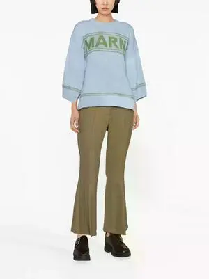 Marni Intarsia-logo Virgin Wool Sweater