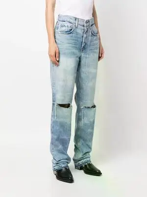 Cotton Citizen Kate Straight-leg Ripped Jeans