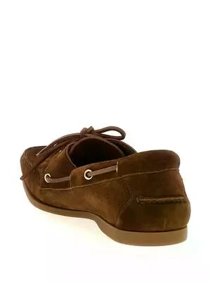 TOM FORD Robin Suede Boat Shoes - Brown