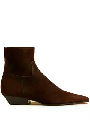 Khaite The Marfa Suede Ankle Boots - Brown