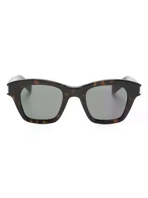 Saint Laurent Sl 592 Square-frame Sunglasses - Brown