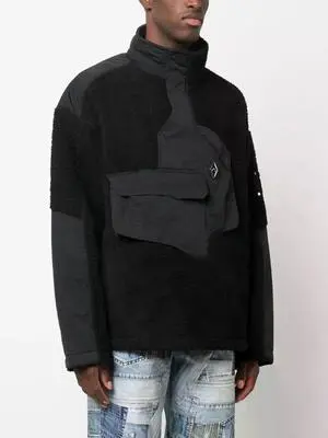 A-COLD-WALL* Bonded Axis Panelled Fleece Jacket - Black