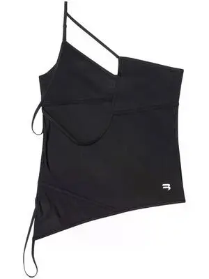 Balenciaga Asymmetric Strap-detail Tank Top