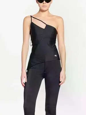 Balenciaga Asymmetric Strap-detail Tank Top