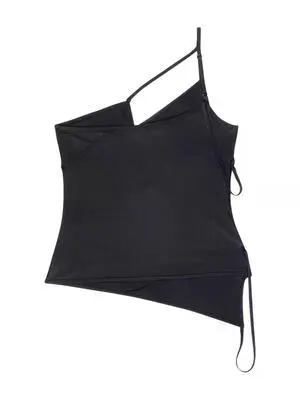 Balenciaga Asymmetric Strap-detail Tank Top