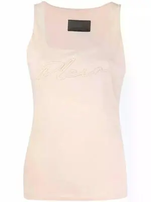 Philipp Plein Embroidered Logo Vest Top