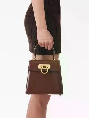 FERRAGAMO Iconic Top Handle Tote Bag - Brown