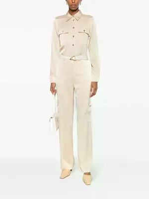 Michael Kors Straight-leg Satin-finish Trousers