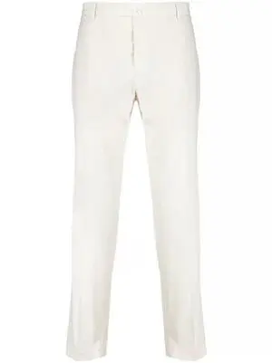 DELL'OGLIO Slim-cut Chino Trousers - Neutrals