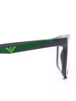 Emporio Armani Rectangle-frame Glasses - Grey
