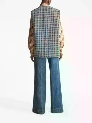 Etro Houndstooth Embroidered Gilet