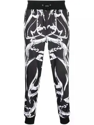 Philipp Plein Chrome Abstract-pattern Track Pants