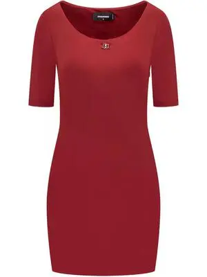 Dsquared2 Logo-plaque Mini Dress